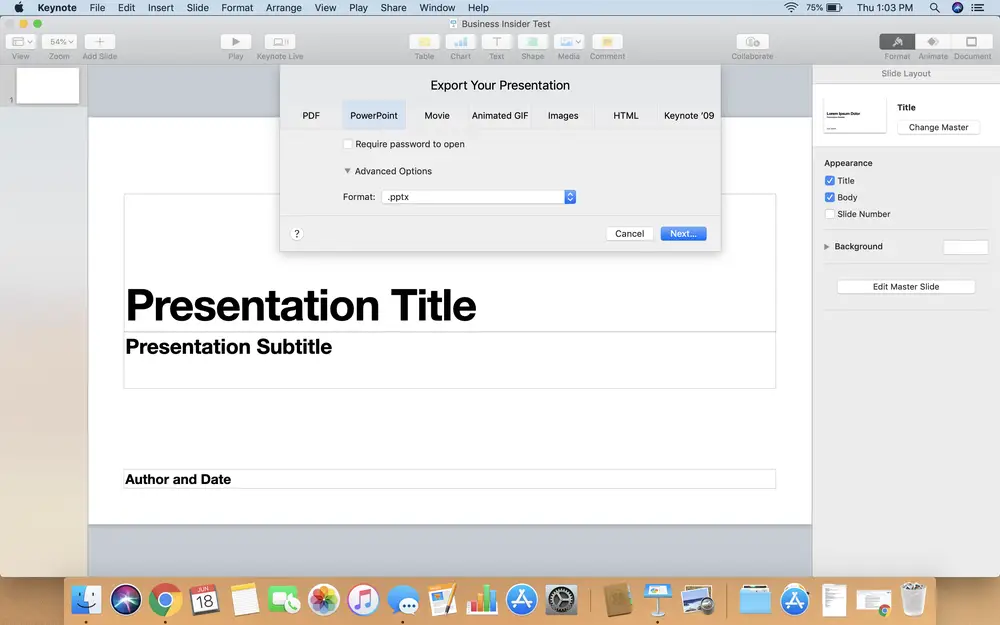 How to Convert Apple Keynote Files to PowerPoint Presentations - The ... How to Convert Apple Keynote Files to PowerPoint Presentations - The ...